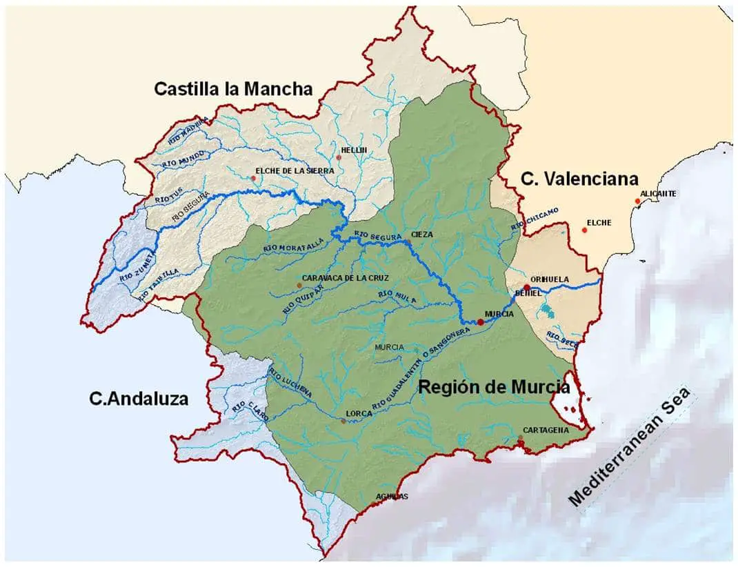 RÍO SEGURA: Nacimiento, Afluentes, Recorrido, y más.