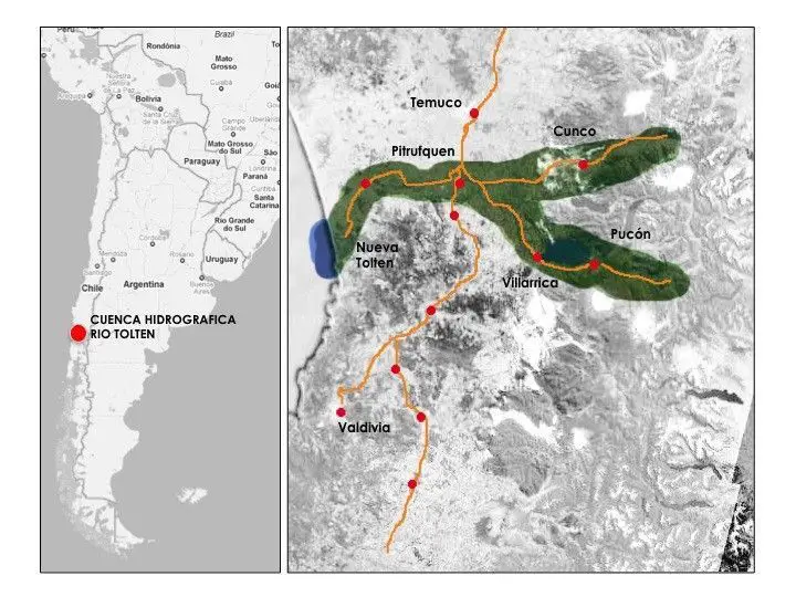 Río Tolten: Ubicación, mapa y todo lo que desconoce