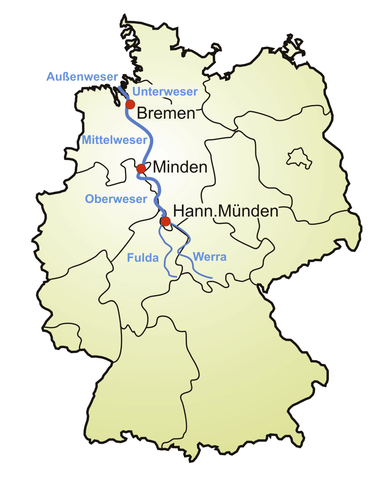 Río Weser: mapa, y todo lo que necesita conocer sobre él